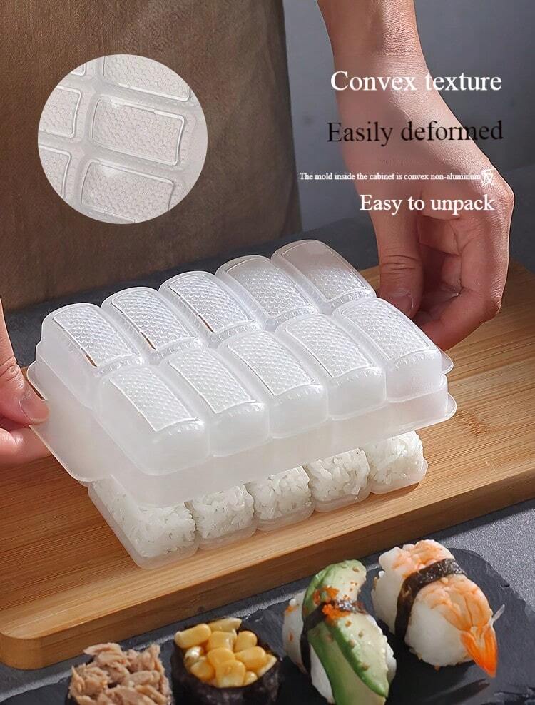 Commercial & Domestic 10-Cavity Sushi Mold Set, Slouchy Rice Ball Laver ...