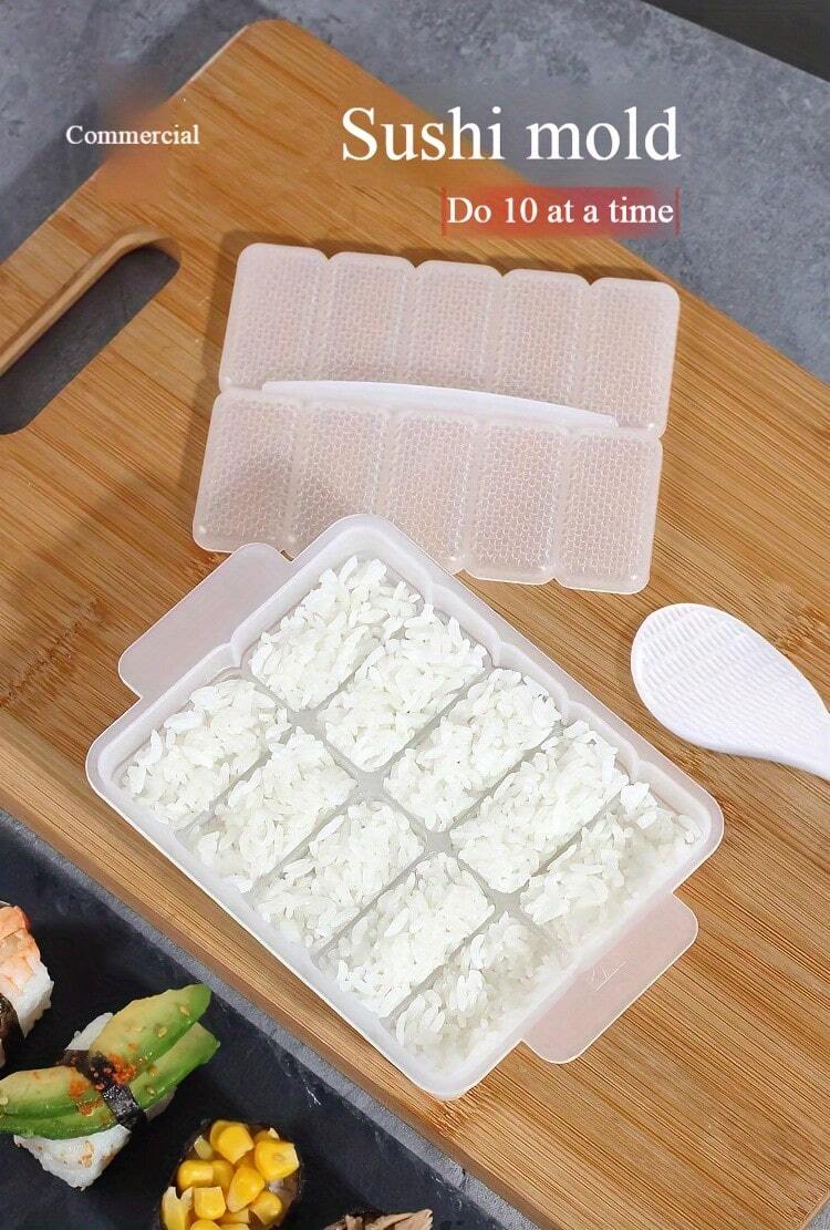Commercial & Domestic 10-Cavity Sushi Mold Set, Slouchy Rice Ball Laver ...