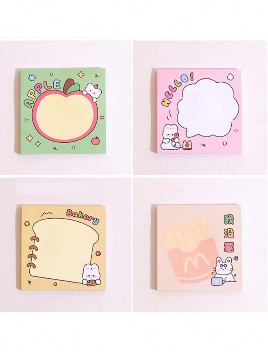 4 Peças Diversos Blocos de Notas Destacáveis de Desenho Animado, Notas ...