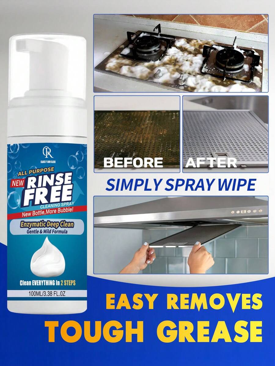 100ml Kitchen Heavy Oil Foam Cleaner, Used In Restaurants, Hoods ...