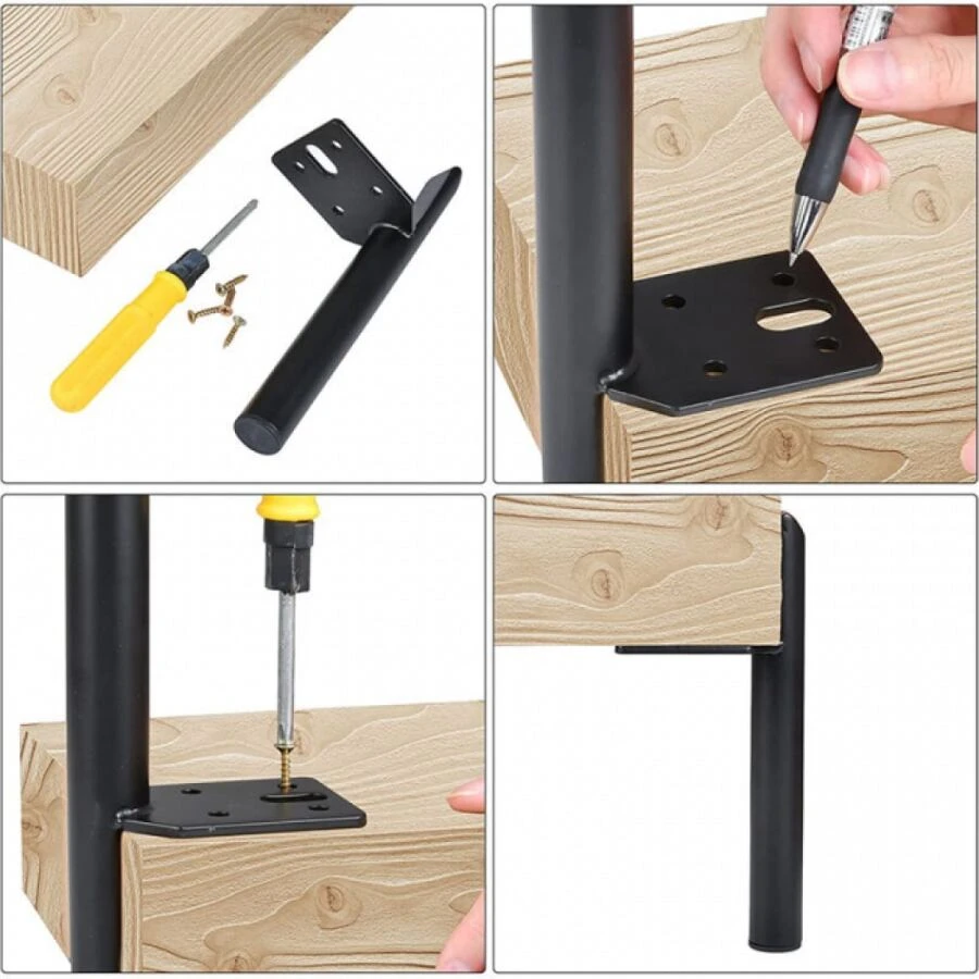 4 Pcs Black - 15cm Modern Furniture Legs Replacement Cabinet Feet Table ...
