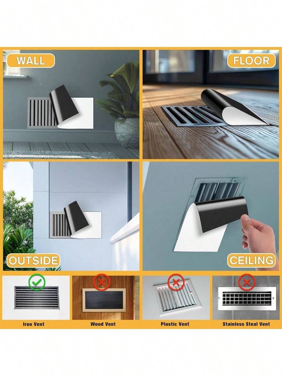 Vent Covers, Strong Magnetic Vent Covers, Air Vent Covers For Home ...