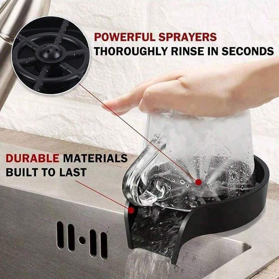 1pc Automatic Glass Rinser For Kitchen Sink, Cup Washer, Quick Cleaning ...