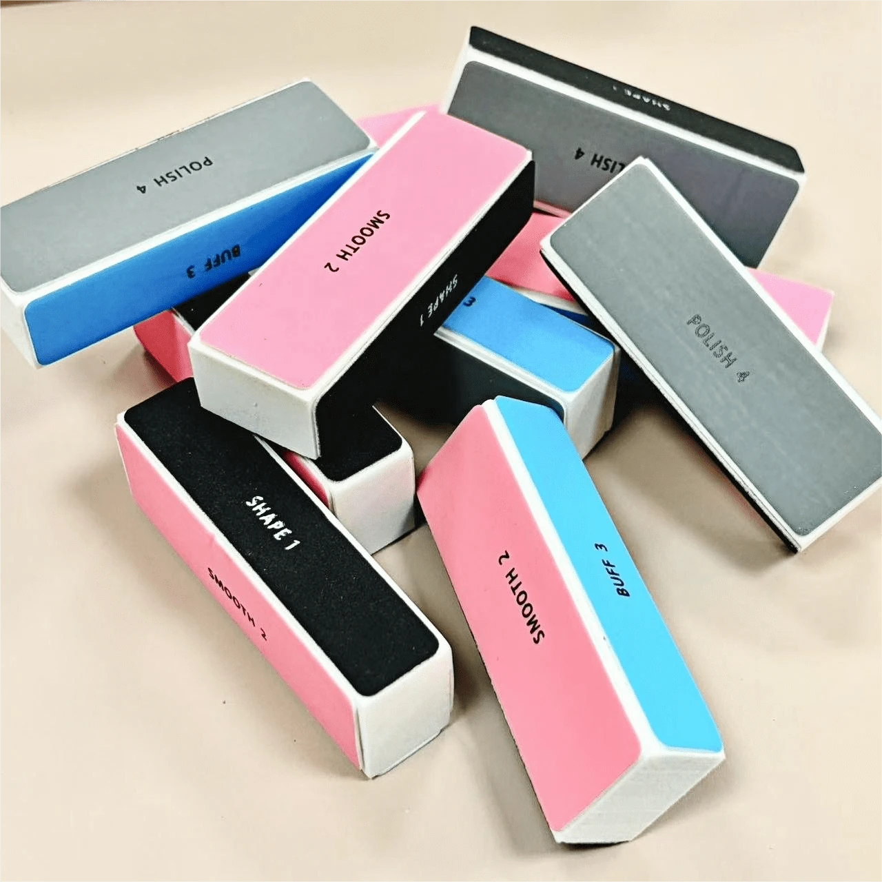 4pcs 4-Sided Nail Buffer Blocks, Professional Nail Files, Colorful Nail ...