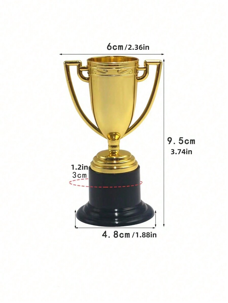6pcs Gold Trophy Props For Birthday Parties, Student Rewards, And Photo ...