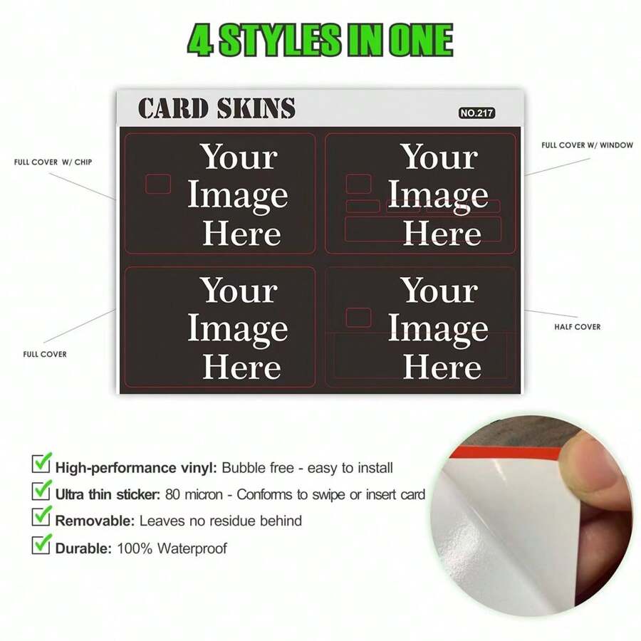 4-in-1 Kreativer Karten Aufkleber Set, geeignet für EC-Karten ...