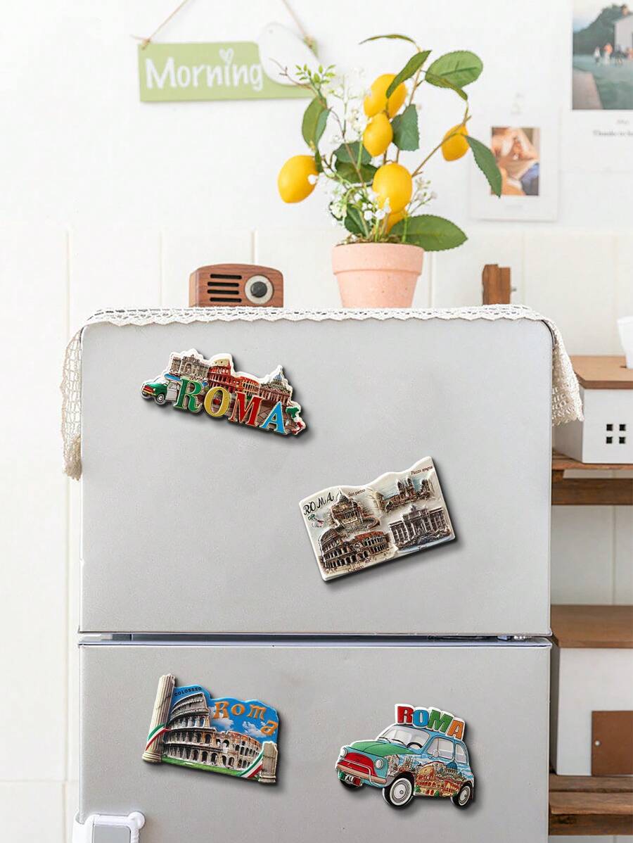 1pc Creative 3D Scenic Spot Refrigerator Magnet, Travel Souvenir ...