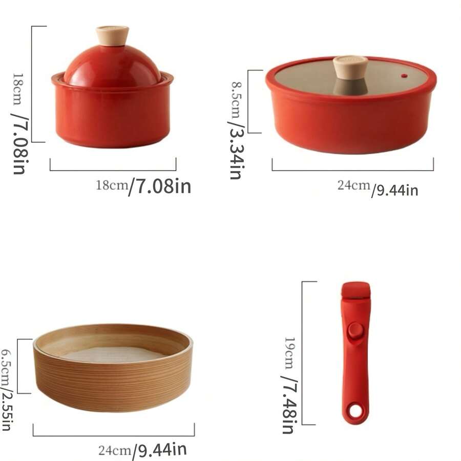 Kims Cook Peace Joy Little Red Pot Detachable Baby Baby Food Pot ...