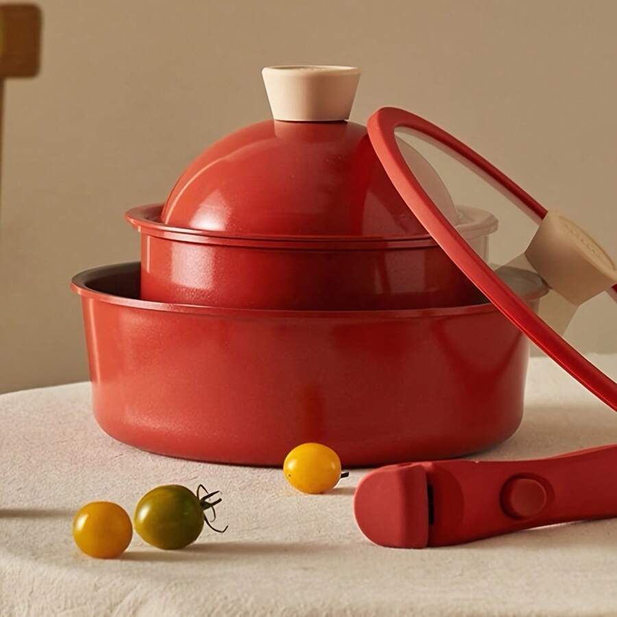 Kims Cook Peace Joy Little Red Pot Detachable Baby Baby Food Pot ...