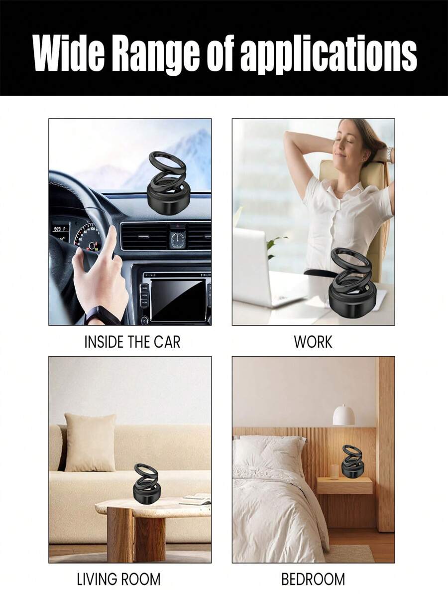 Solar Powered Car Aromatherapy, Car Aromatherapy Diffuser, Car Solar Powered Rotary Air Purifier ...