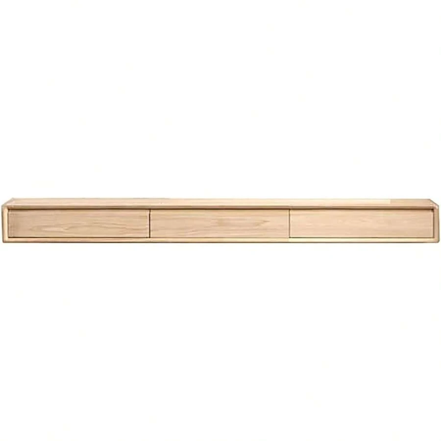 Modern Floating TV Unit Solid Wood TV Cabinet With Storage Drawers ...