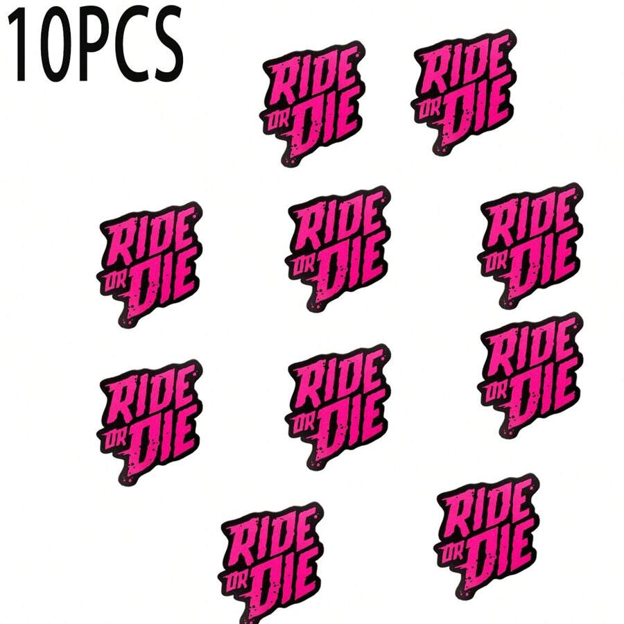 10pcs/Set Bike Frame Stickers Ride Or Die Top Tube Decals For MTB ...