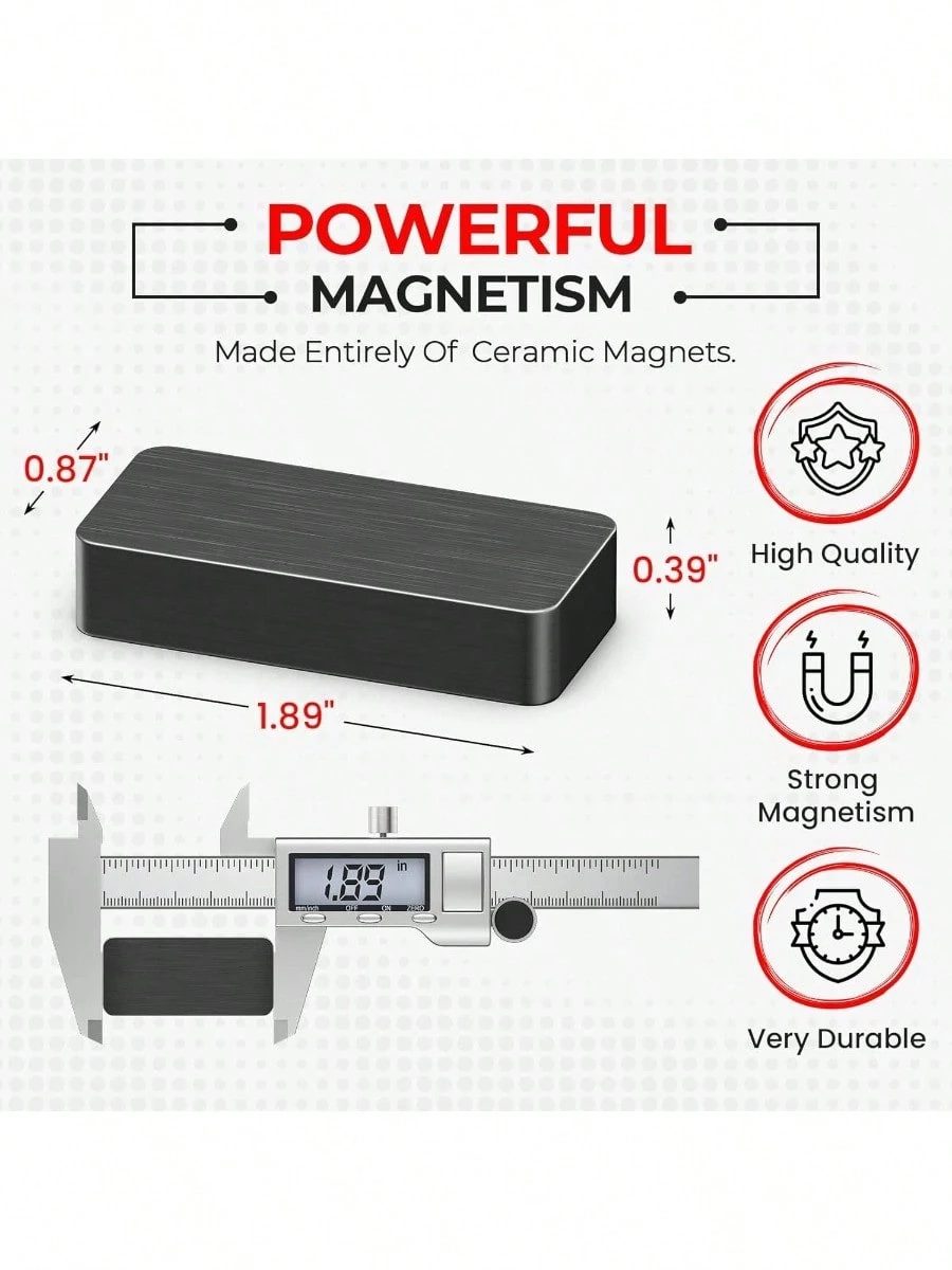 Pack Heavy Duty Magnets Blocks, Ferrite Blocks Magnets, Craft Magnets ...