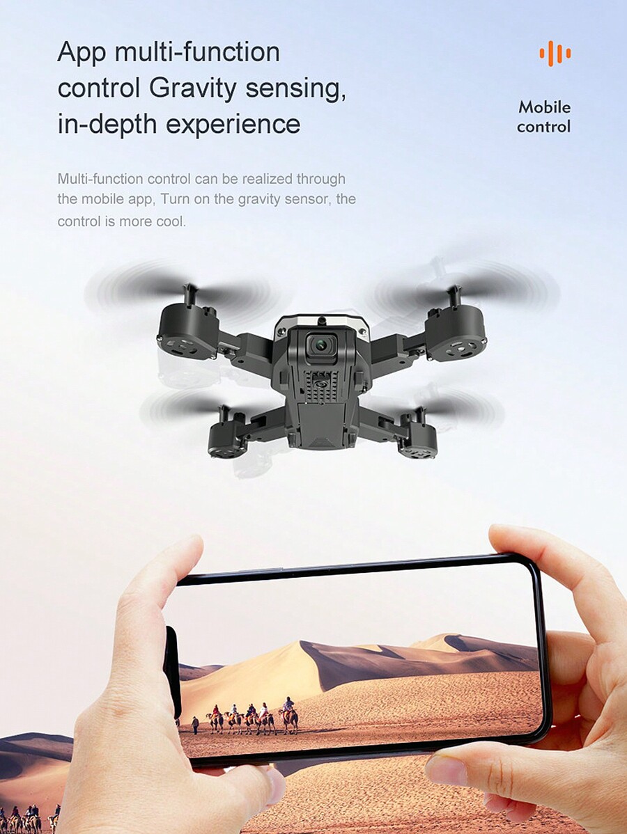The Black And Yellow S6 Foldable Quadcopter Drone - A Four-Rotor ...