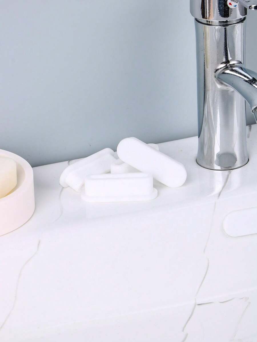 5PCS Oval Bathroom Rubber Sink Overflow Caps - Basin Trim Rubber ...