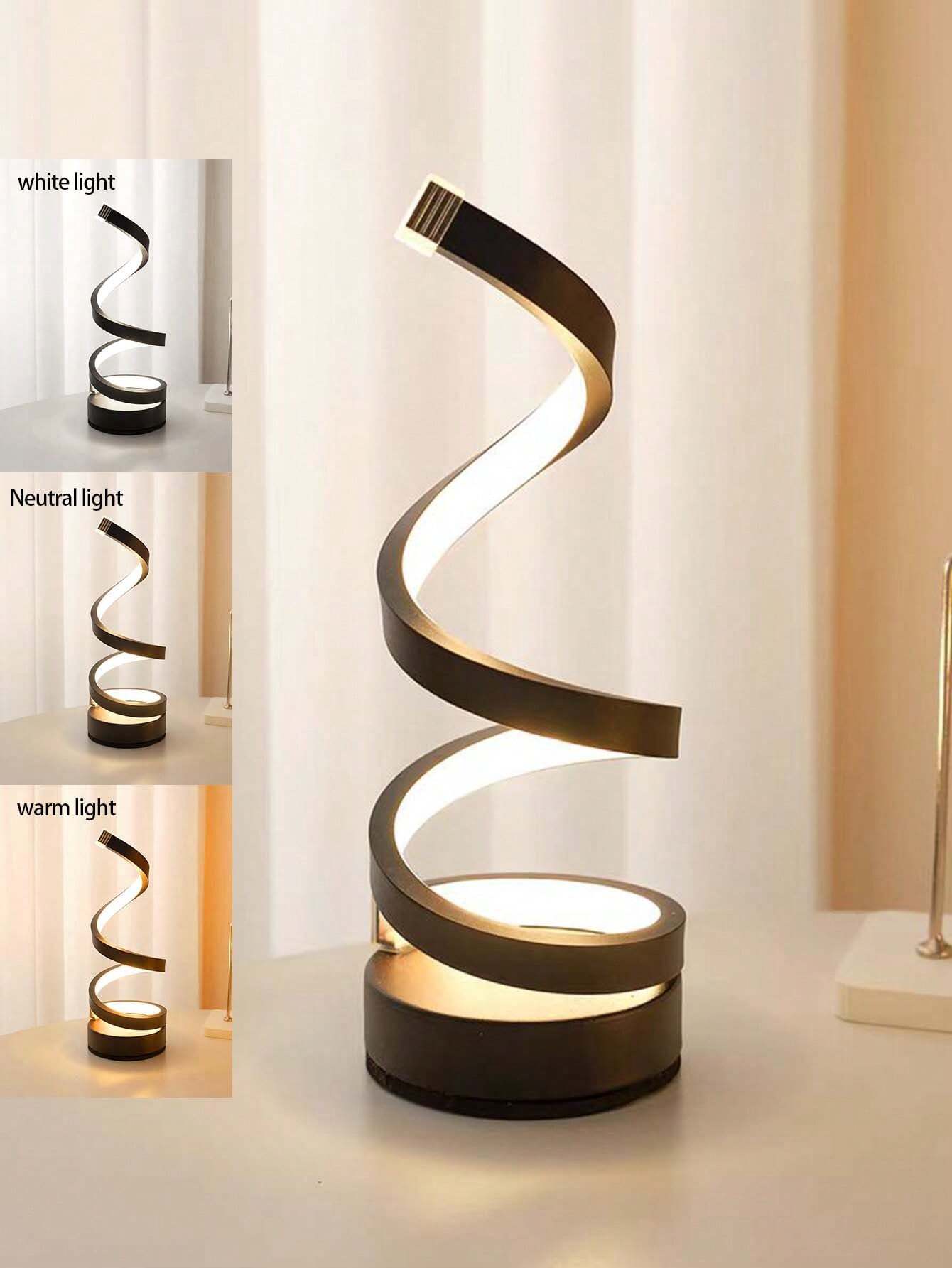 1pc Spiral Desk Lamp, Atmospheric Bar Lamp, Modern Personality Bedside ...