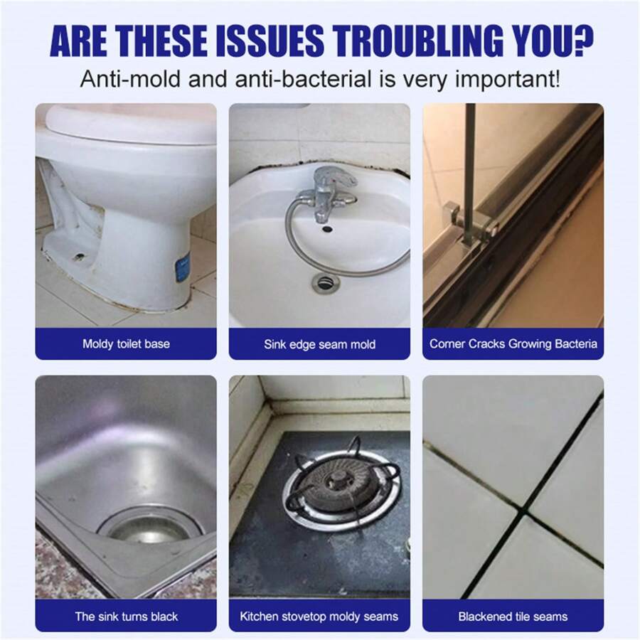 Multi-Purpose Ceramic Tile Grout, White Caulking Sealant, Easy-To-Apply ...