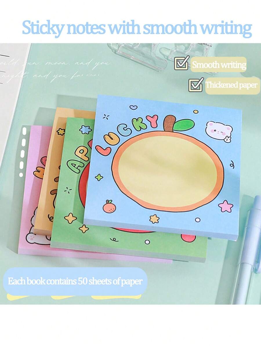 4 Peças Diversos Blocos de Notas Destacáveis de Desenho Animado, Notas ...