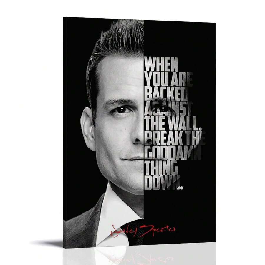 Harvey Specter Movie Poster Album Poster Canvas Built In Wooden Frame ...