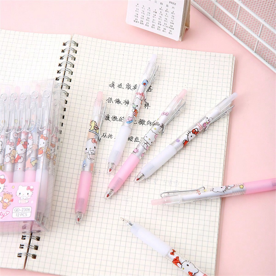 Sanrio Sanrio Hello Kitty 1/2/3pcs High-Quality Stretchable Neutral Pen ...