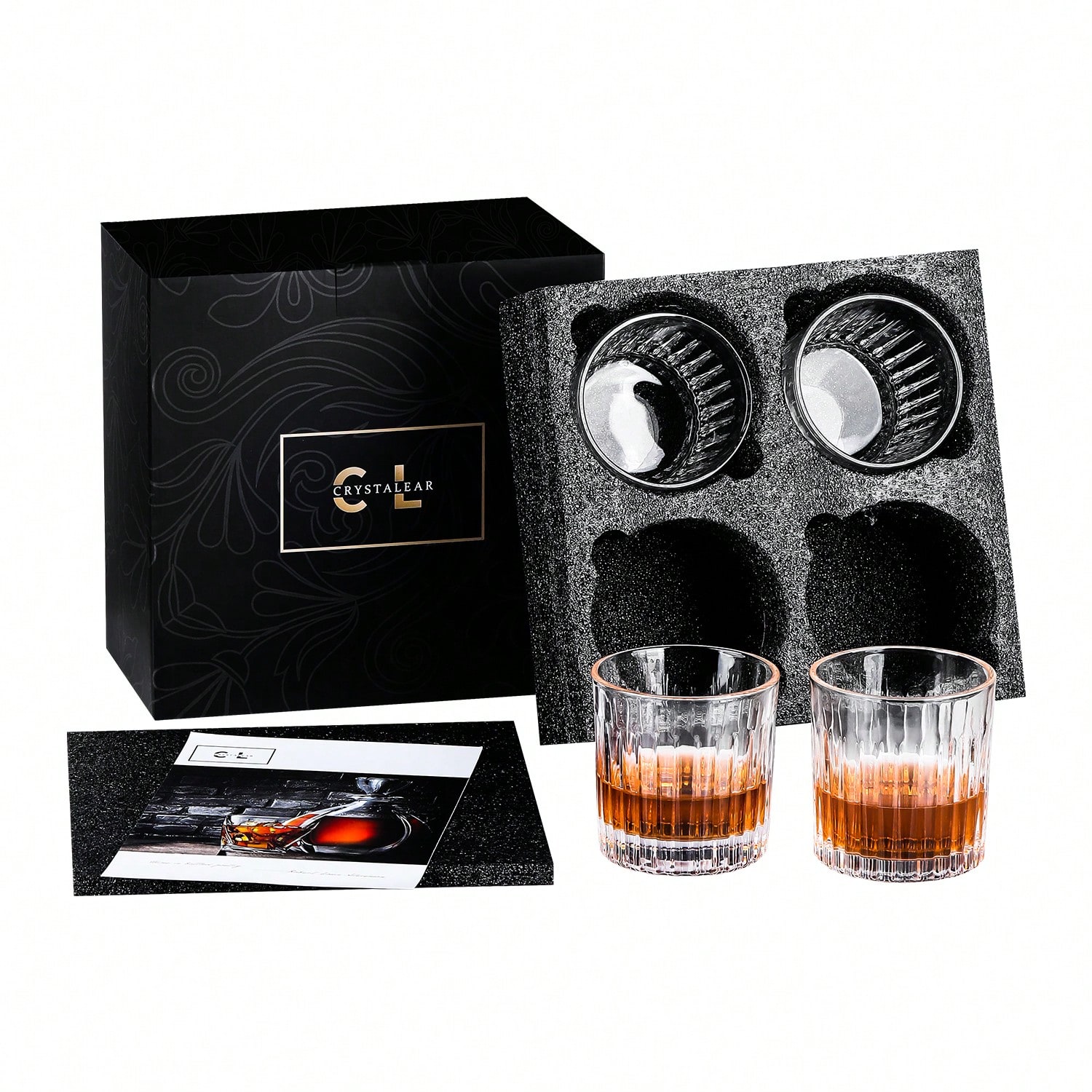 Old Fashioned Ribbed Whiskey Glasses, Italian Made Drinking Glasses ...