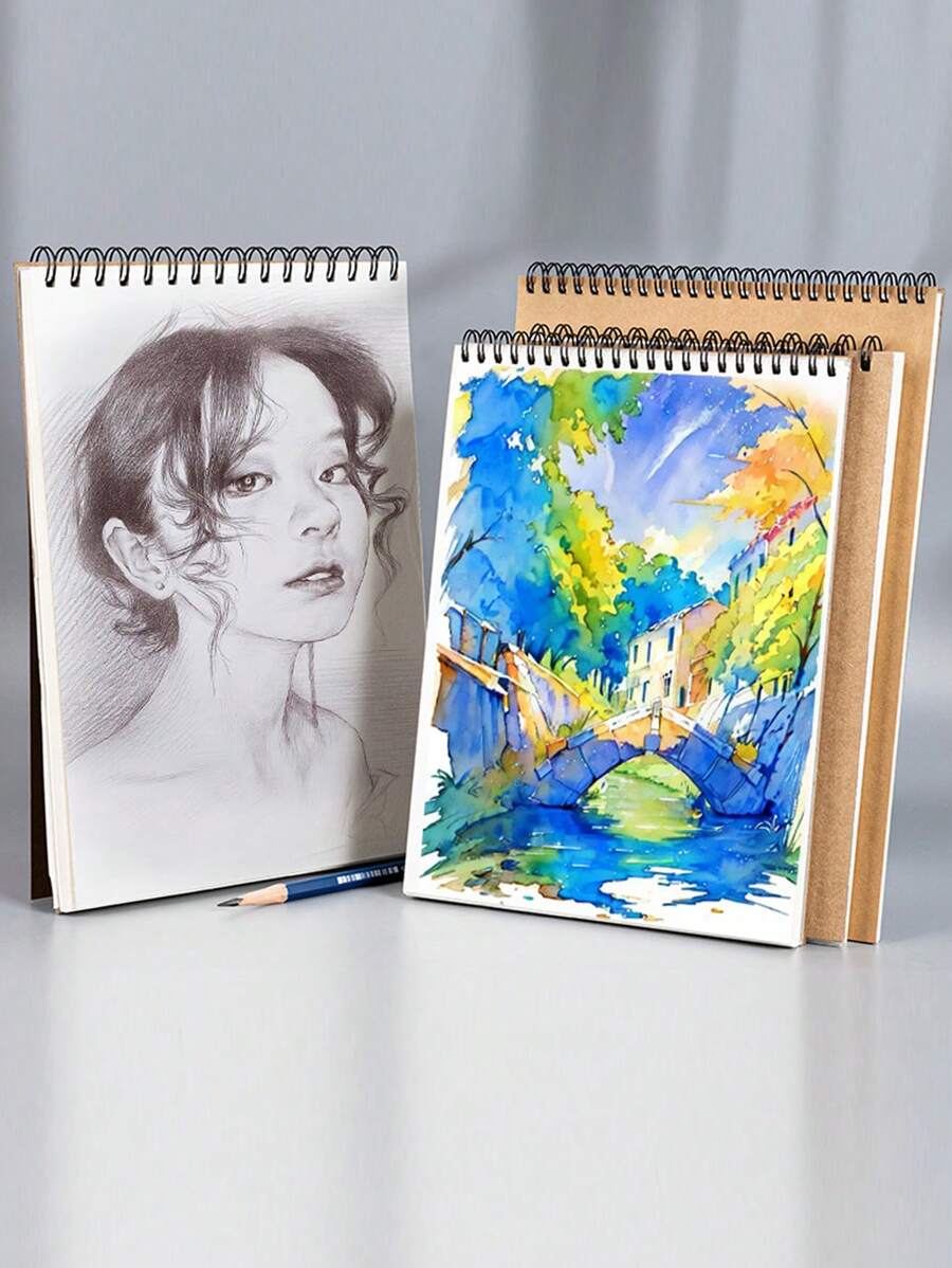 50 Sheets A4 Thicker Blank Sketch Book, Student Children Drawing ...