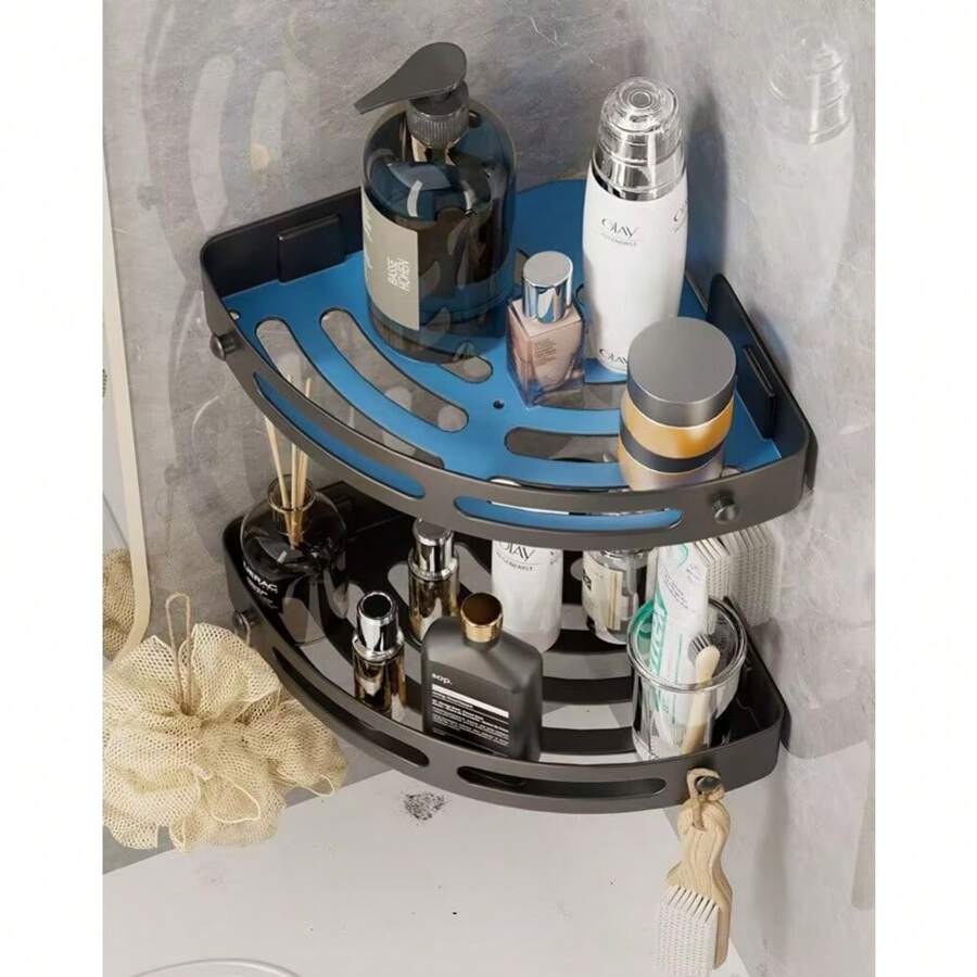 Bathroom Bathroom Wall Hanging Wall No Punch Triangle Shelf Bathroom ...