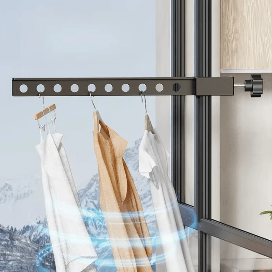Indoor Clothing Drying Rack Wall Clothes Hanger – Non-Slip And Sturdy ...