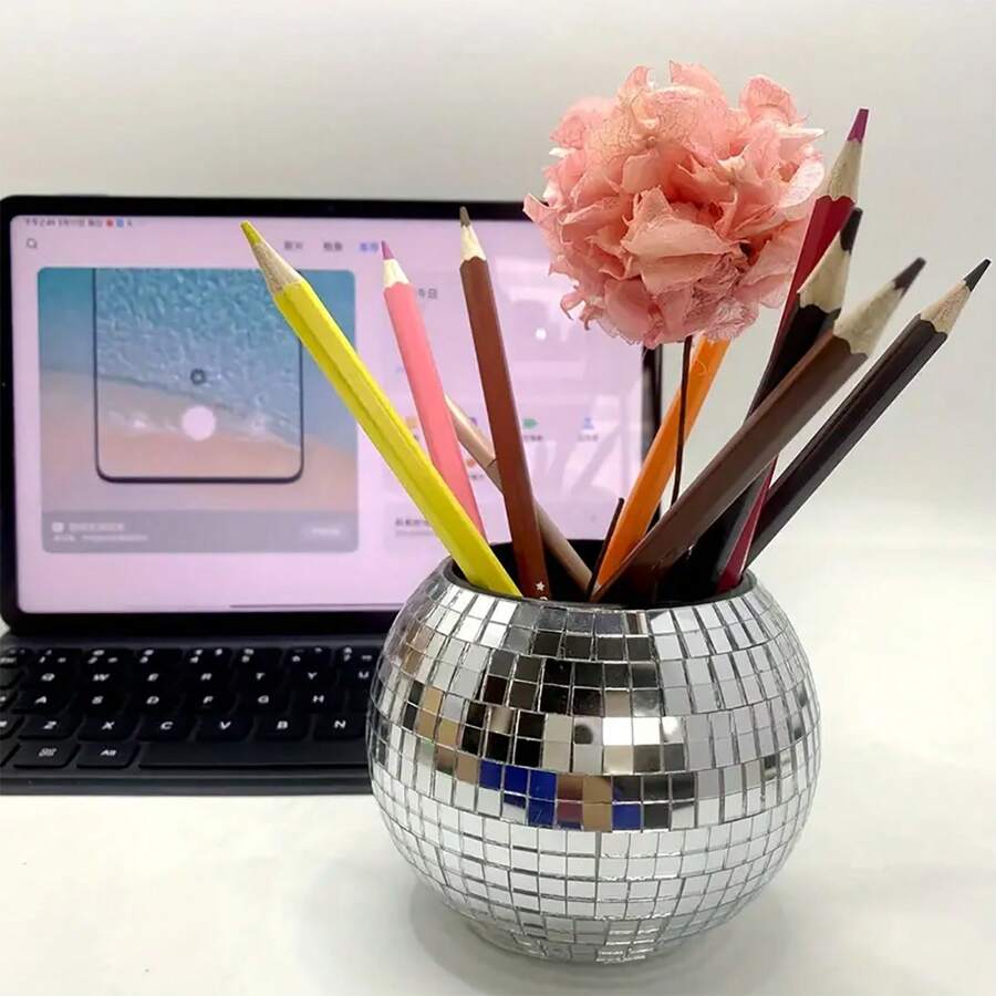 1pc Mini Fashion Disco Pot, Disco Pencil Case, Disco Desktop Decorative ...