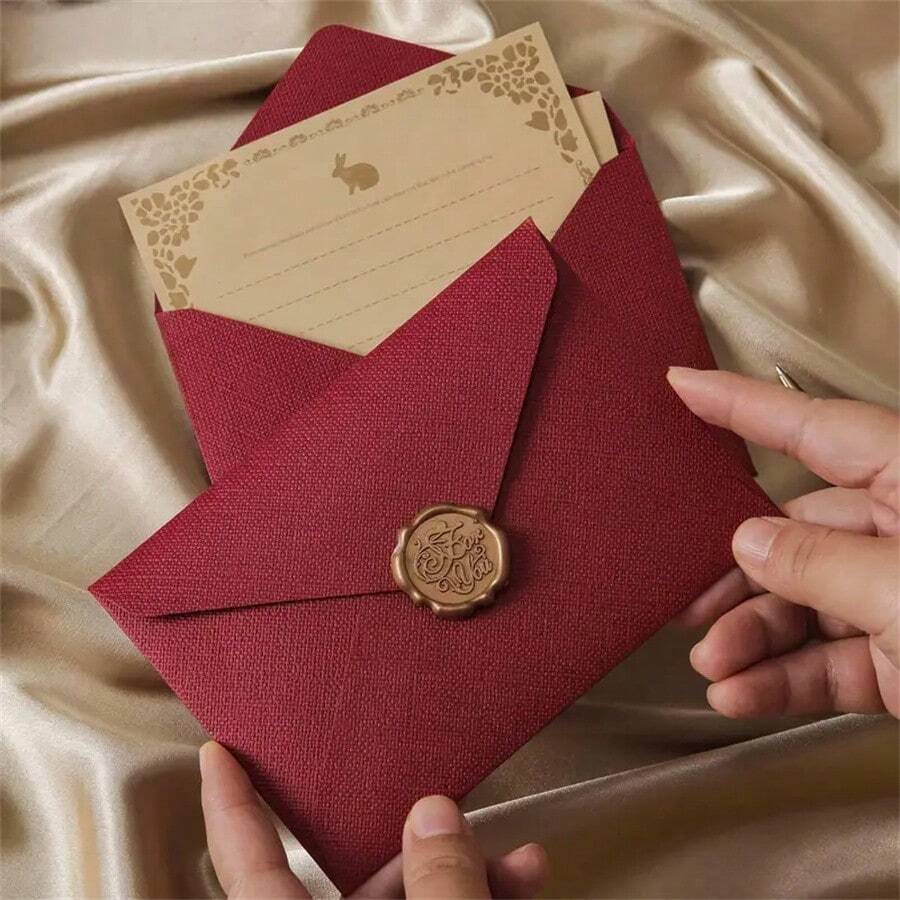 1-Piece Letter Paper And Envelope Set - Thick Linen Envelopes ...