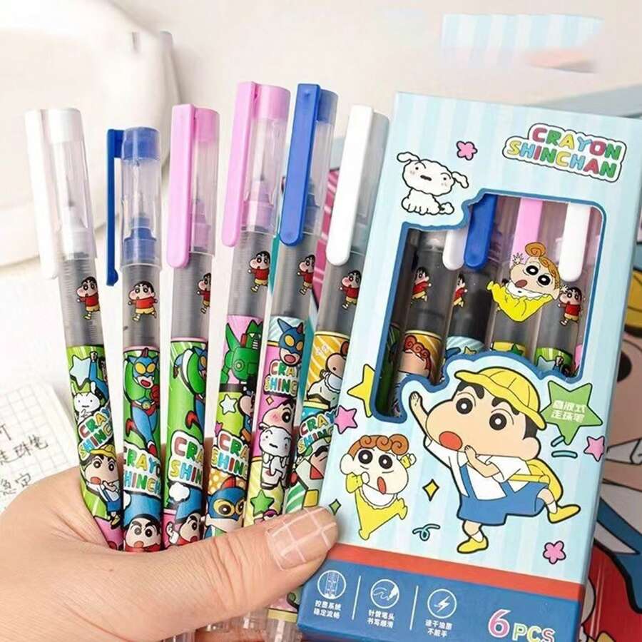 CRAYON SHINCHAN Crayon Shin Chan Straight Liquid Quick Drying Bead Pen ...