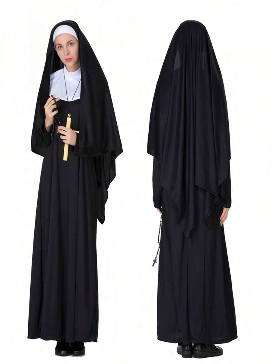 1pc Female Cosplay Nun Robe Party Role-Playing Costume Drama Stage ...