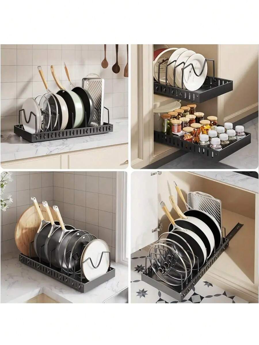 Lid Organizer For Adjustable Metal Cabinets And Countertops, 7+ Lid And ...