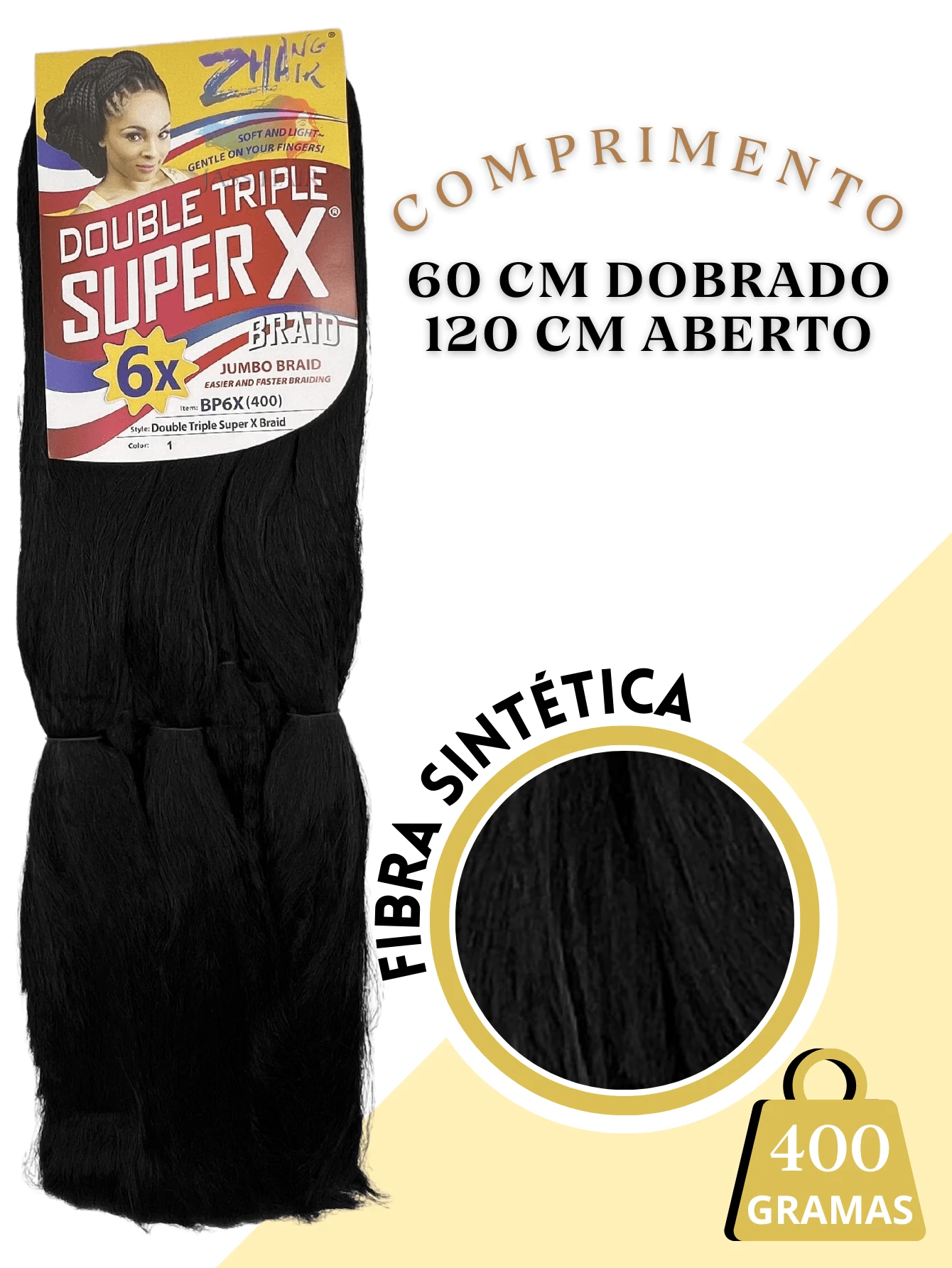 Jumbo Jumbão Hiper X Hair Braid Kit + Organic Curl Crochet Braids ...