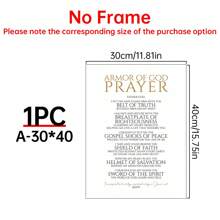 1pc Canvas Poster, Armor Of God, Christian Spiritual Warfare Prayer ...