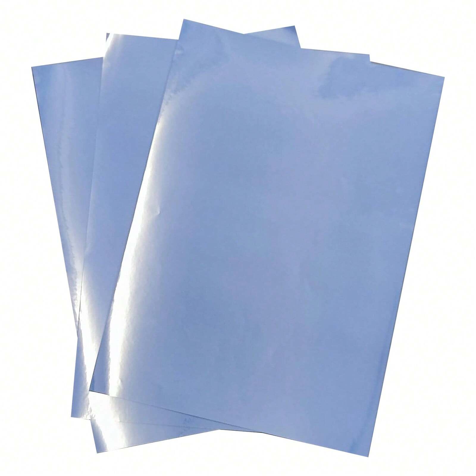 10 feuilles format A4 de papier autocollant vinyle argenté brillant ...