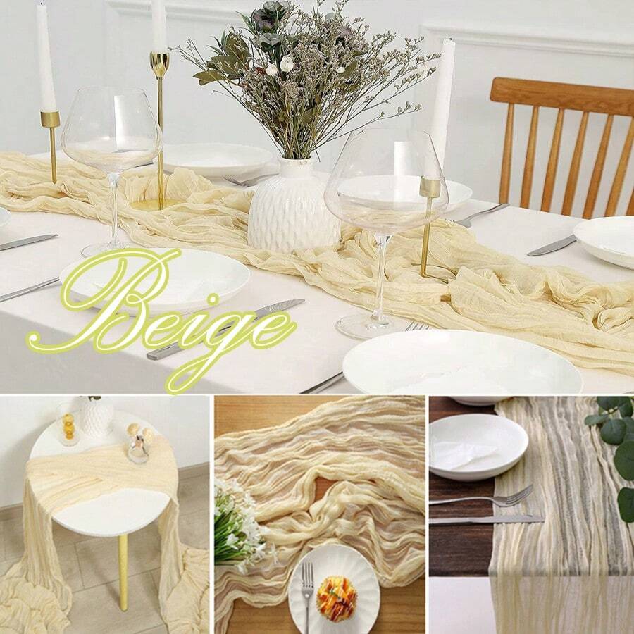 6/10/13FT Long Gauze Cheesecloth Table Runner Bulk Boho Cheese Cloth ...