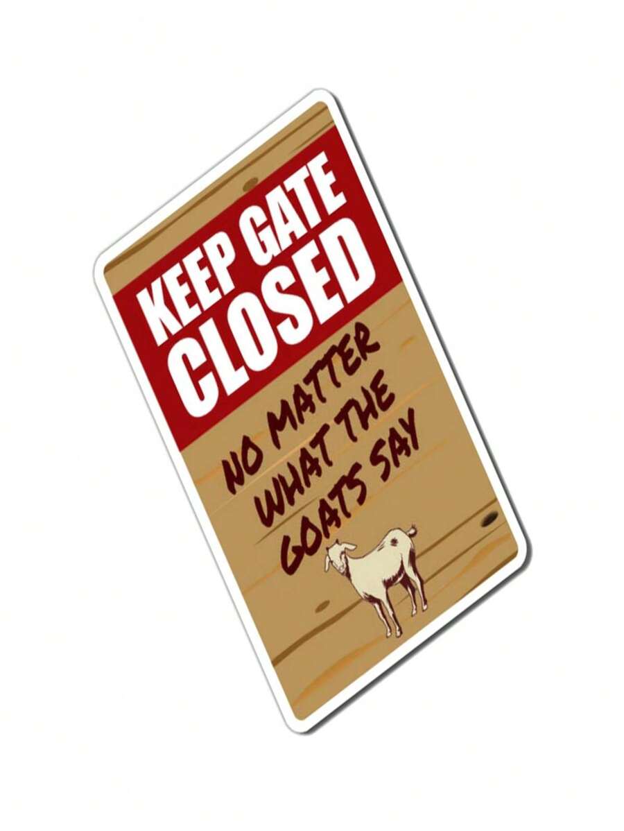 SignMission Z-Keep Gate Closed Goat 12 In. Keep Gate Closed Goat Sign ...