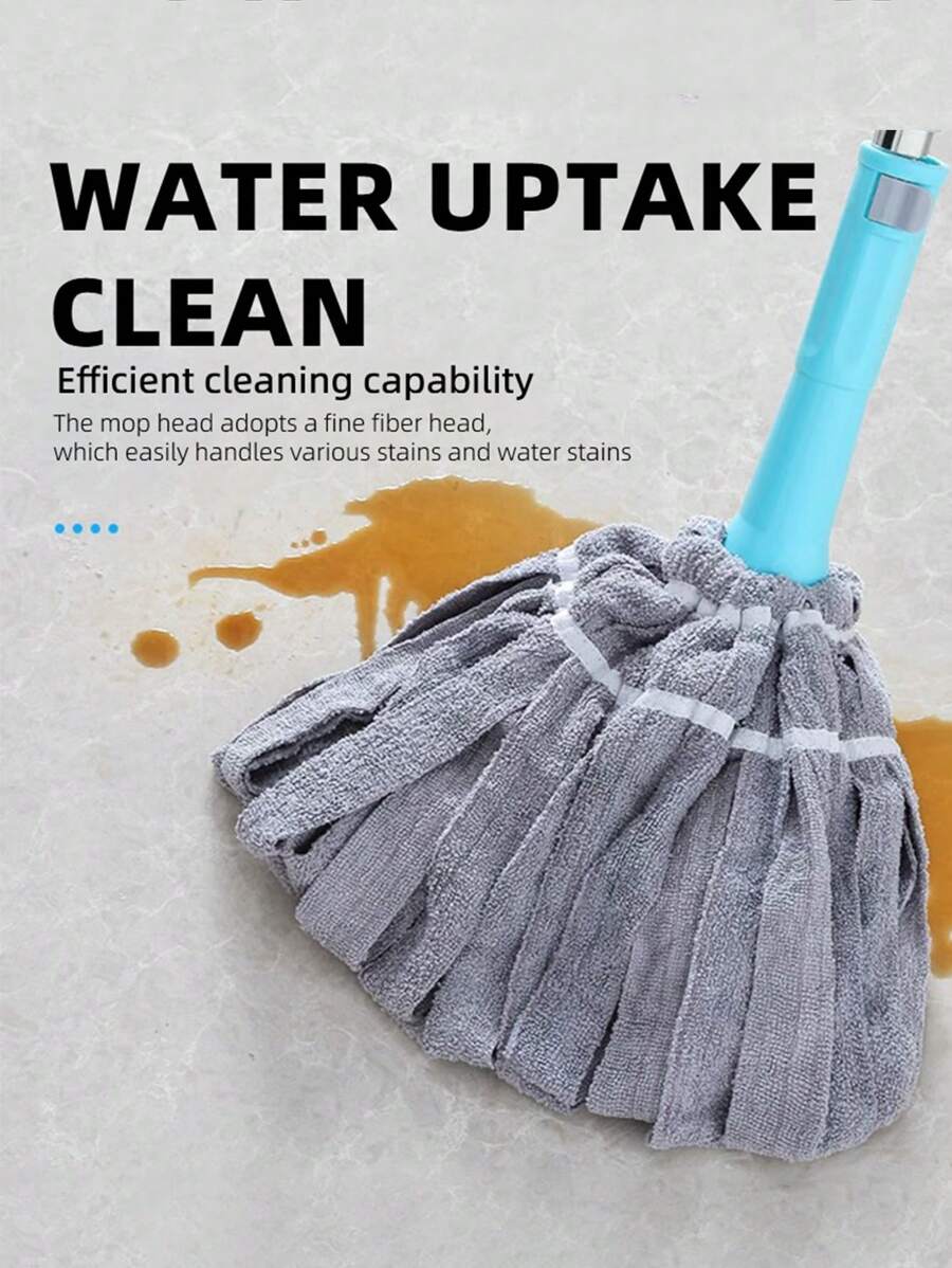 Self-Twisting Mop With Rotating Head For Hands-Free Cleaning - Dry And ...