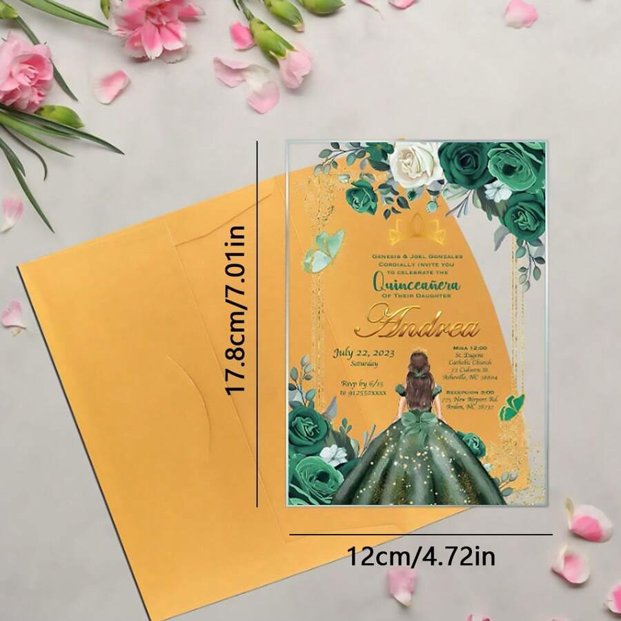 1piece Acrylic Wedding Invitation, Luxury Acrylic Glass Invitation ...