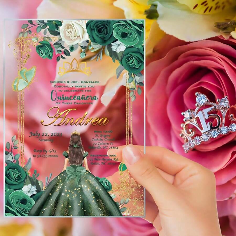 1piece Acrylic Wedding Invitation, Luxury Acrylic Glass Invitation ...