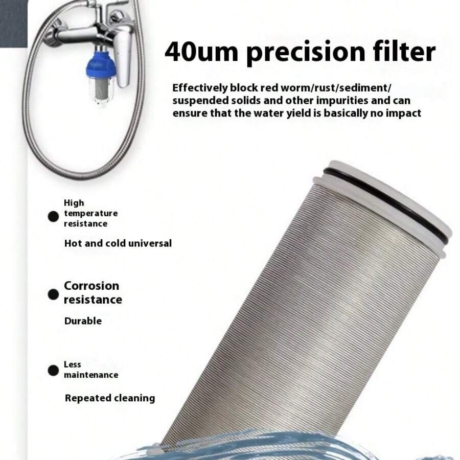40 Micron Washable Hot Water Heater Filter, Faucet Filter, Showerhead ...