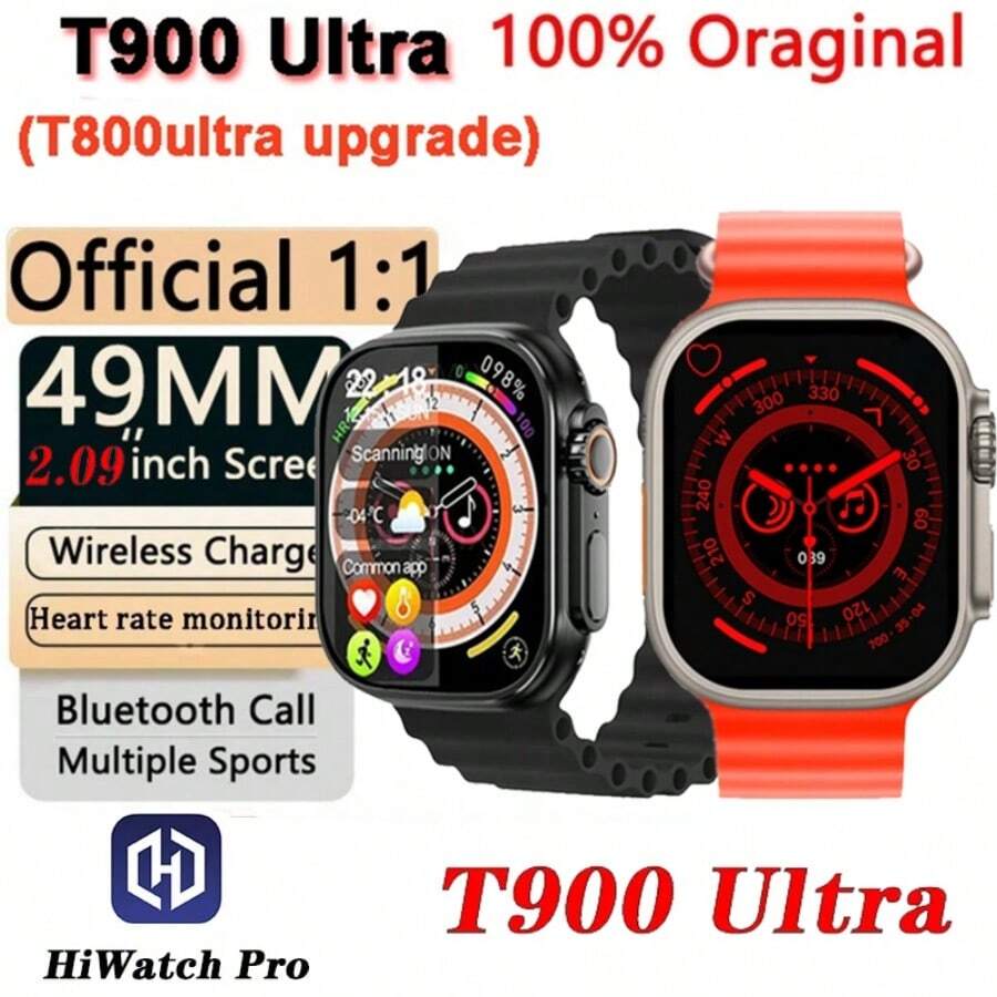 T900 Ultra Smart Watch With Screen. T900 Ultra 2.09'' Grand Screen Bluetooth Digital Watch ...