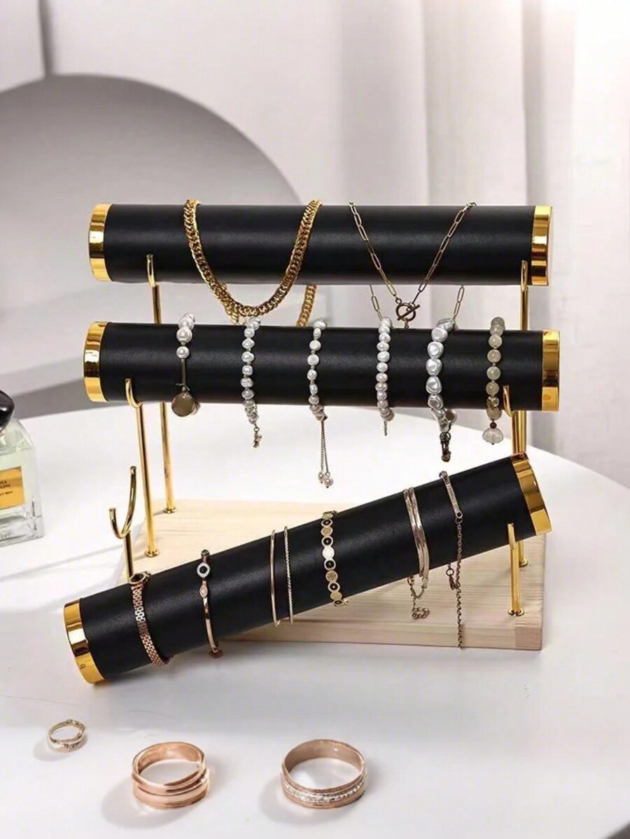 1pc High-Grade Gold Solid Wood Single Double Triple Bracelet Bracelet ...