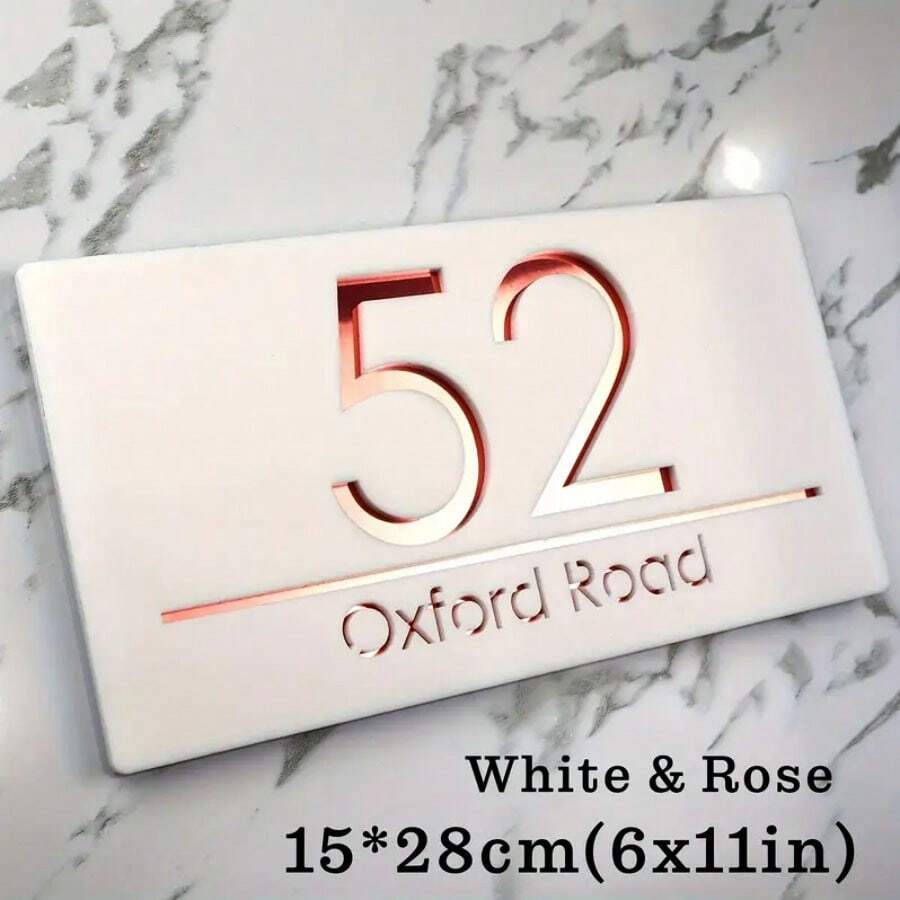 Customized Acrylic House Number Plate - Personalized Outdoor Address ...