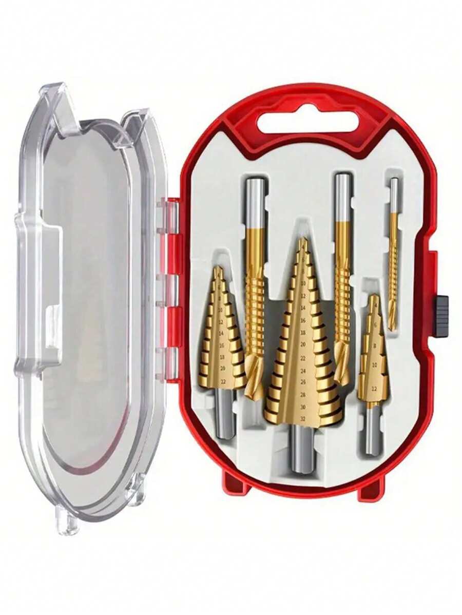 6pcs Titanium Coated Drill Bit Set High Speed Reaming Sawtooth Drill ...