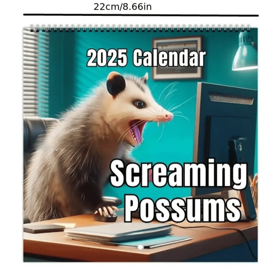 2025 Daily Screaming Possum Calendar - Durable Paper Material, Perfect ...