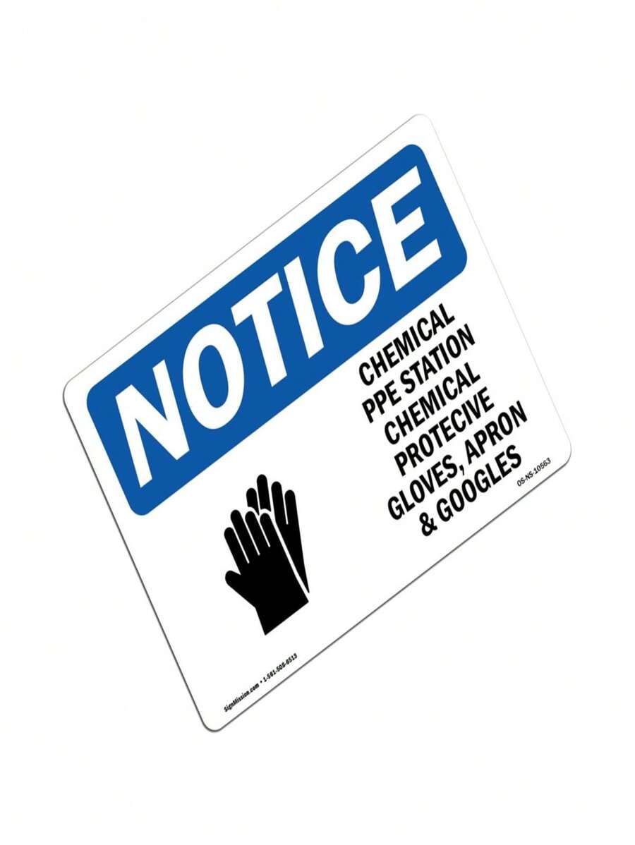 SignMission Notice Chemical PPE Station Chemical With Symbol OSHA Decal ...