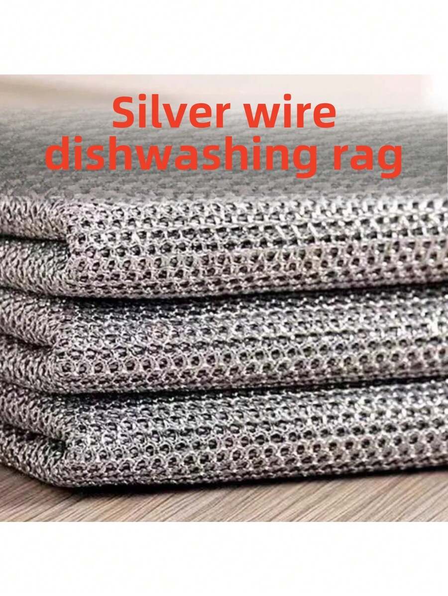 Stainless Steel Wire Dish Sponge, Kitchen Stovetop Cleaning Scourer | SHEIN