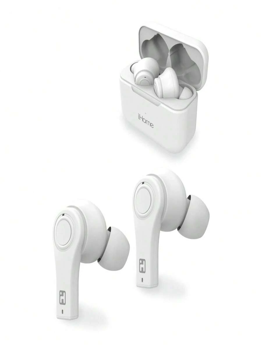 IHome HM-AU-BE-214-WT-BYT XT-12 True Wireless Bluetooth Sound Isolation ...